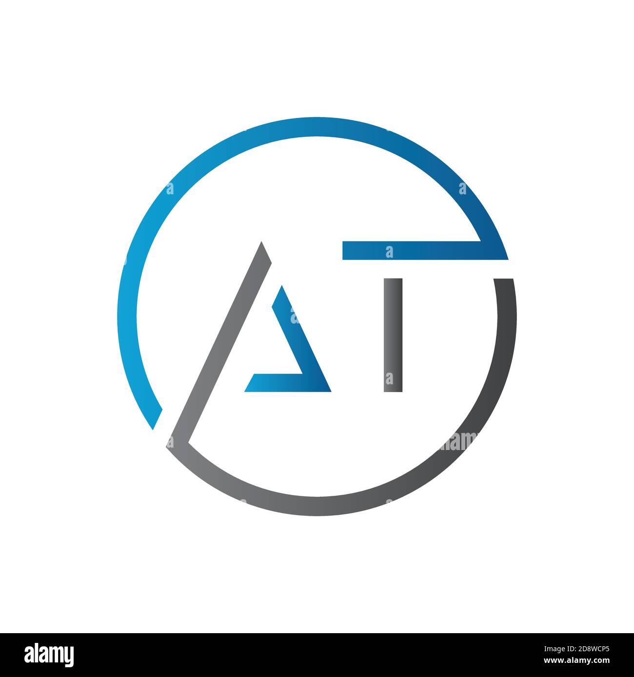 Initial AT letter Logo Design vector Template. Creative Letter AT Logo ...