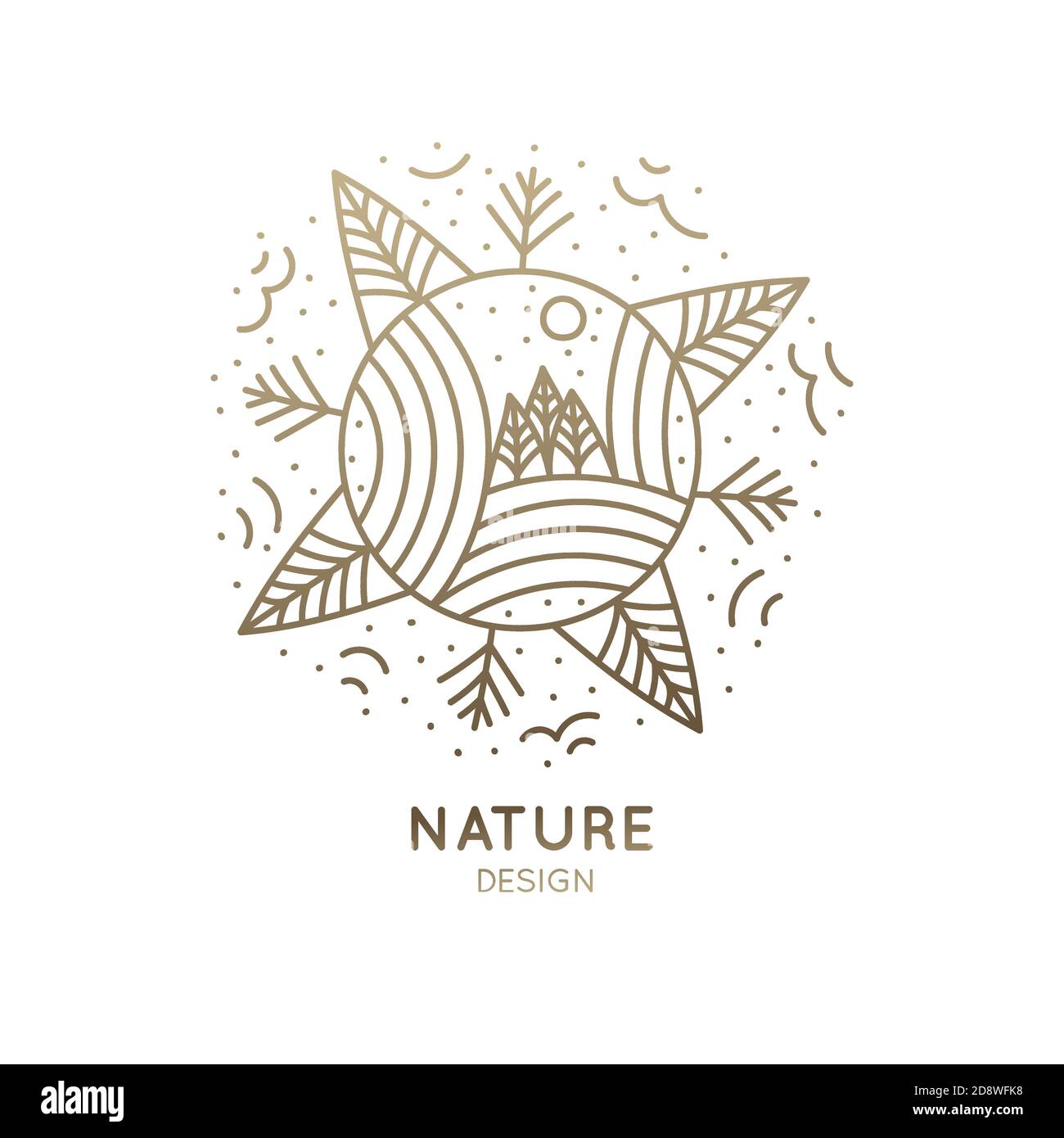 Logo forest in a circle Stock Vector Image & Art - Alamy