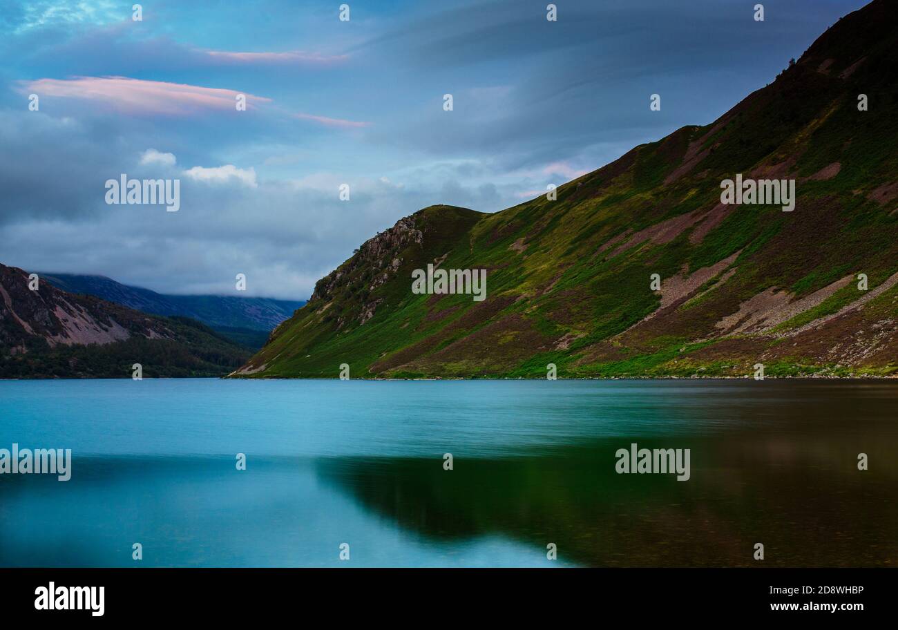 Lake view on a summer afternoon Stock Photo - Alamy