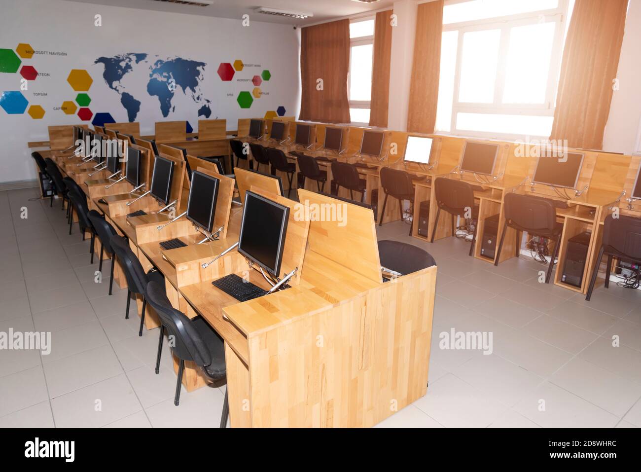 High school computer lab classroom is still empty after months of no ... High school computer lab classroom is still empty after months of no ...