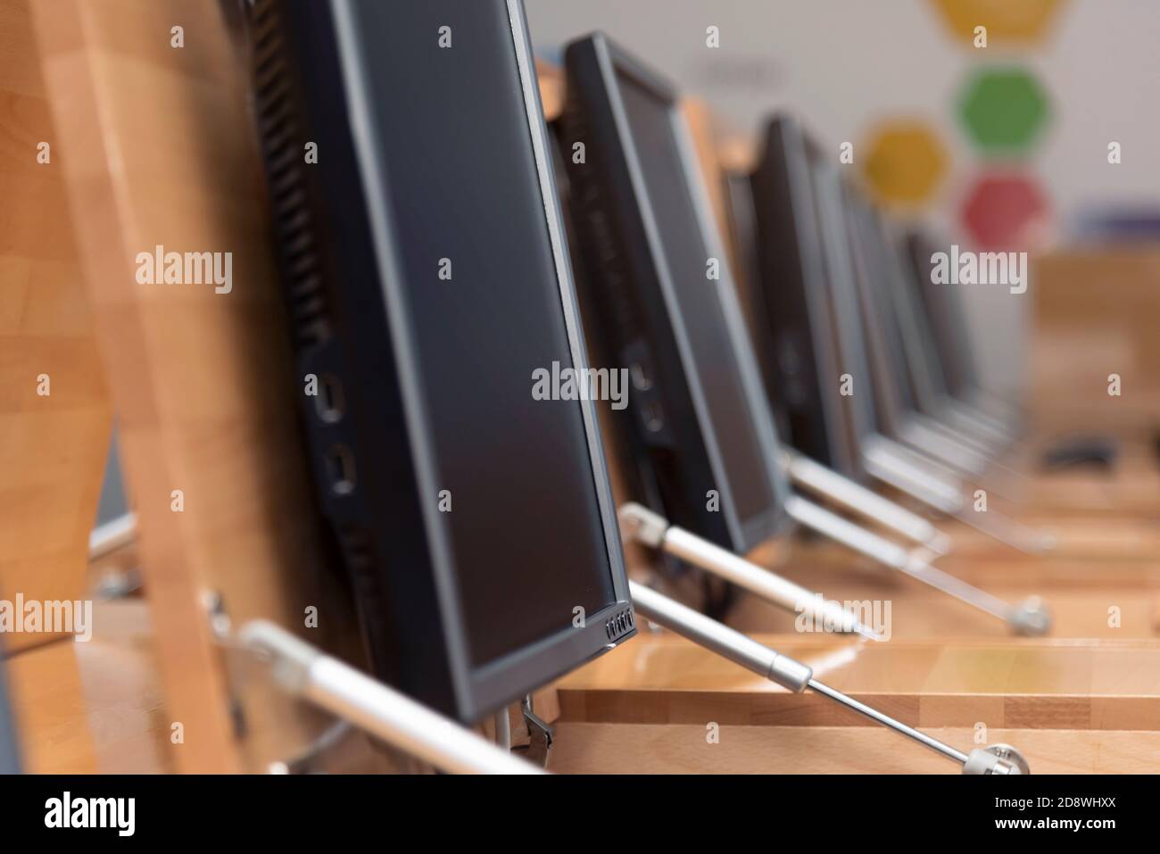 High school computer lab classroom is still empty after months of no ...