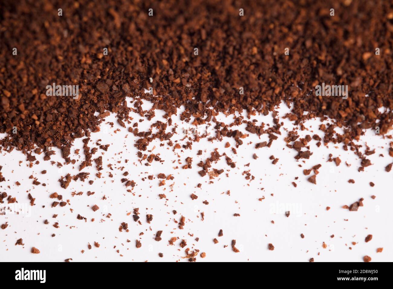 coffee powder (ground coffee), white background Stock Photo - Alamy