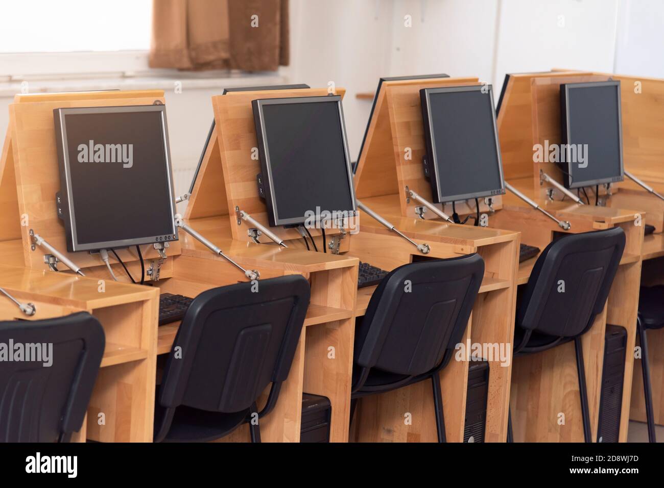High school computer lab classroom is still empty after months of no ...