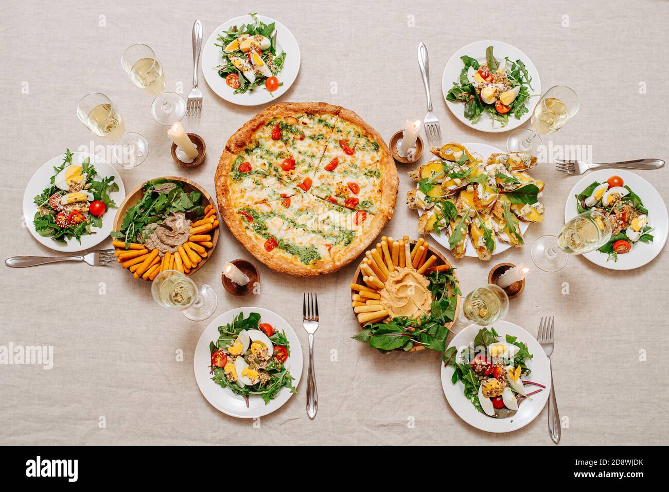 Italian food table hi-res stock photography and images - Alamy