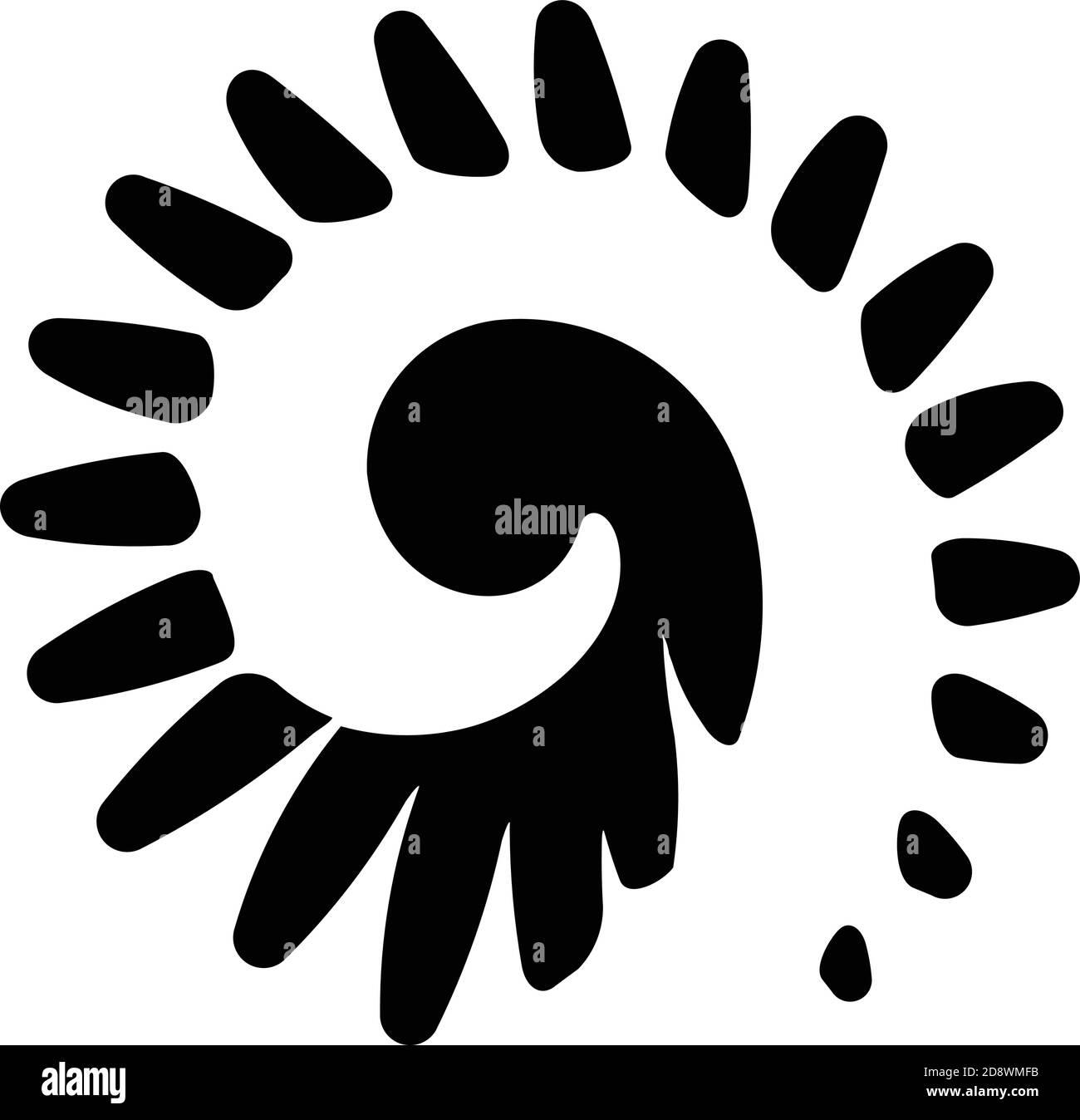 Magic symbol of swirl spiral energy with inside movement Stock Vector ...