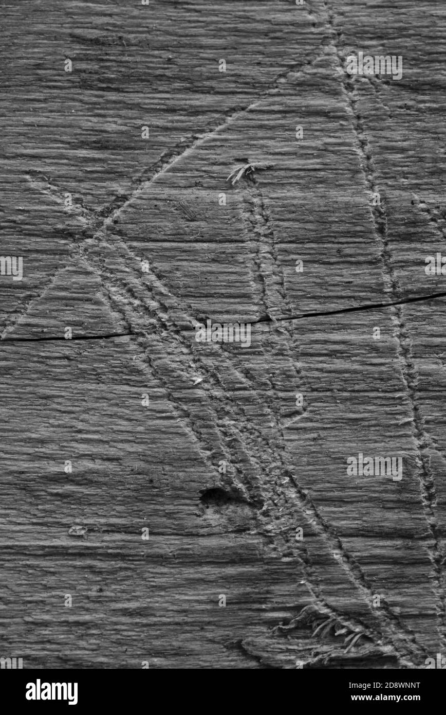 Old worn wood texture and ribs in black and white Stock Photo - Alamy