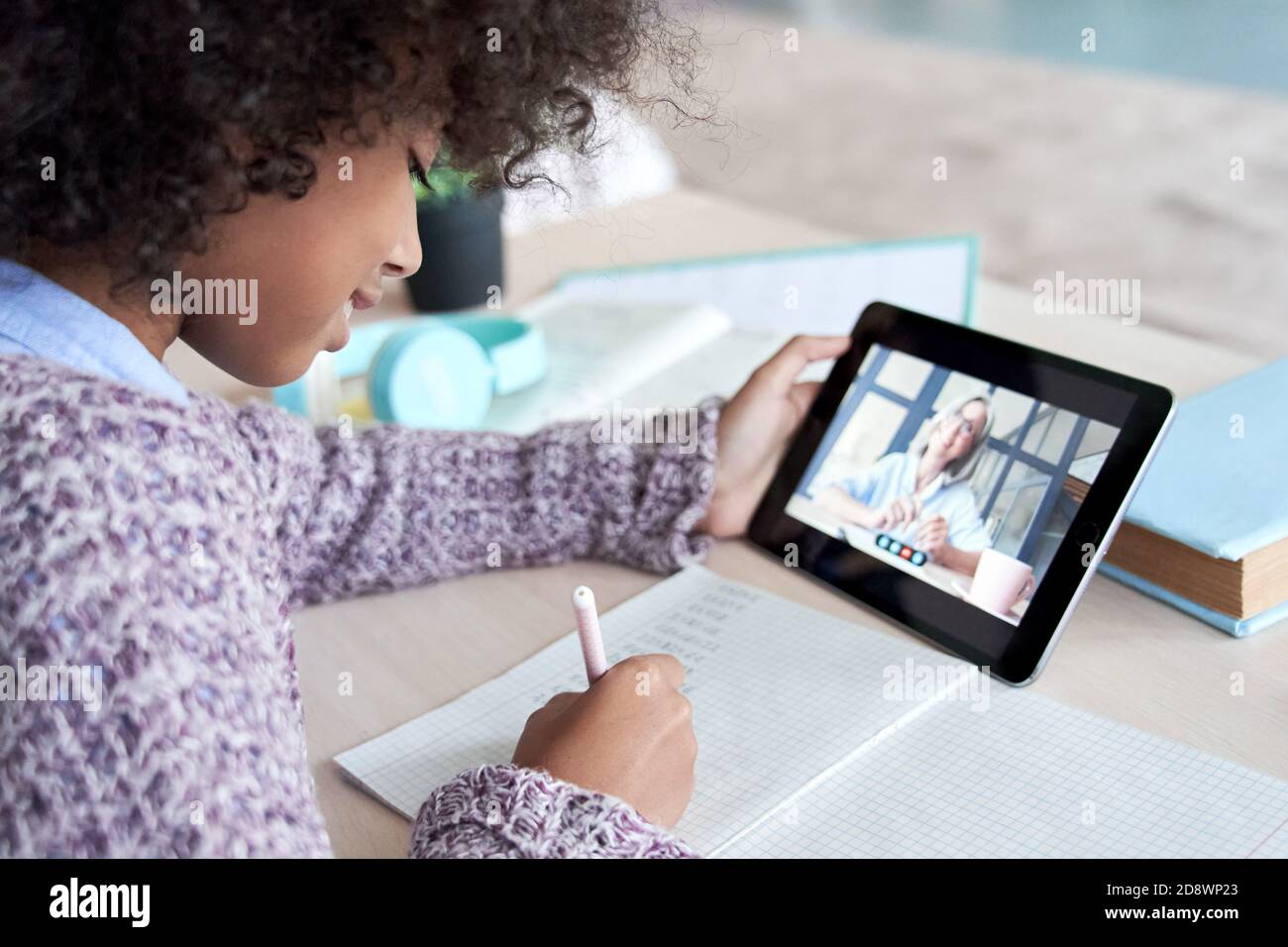 Talking on zoom video conference hi-res stock photography and images ...