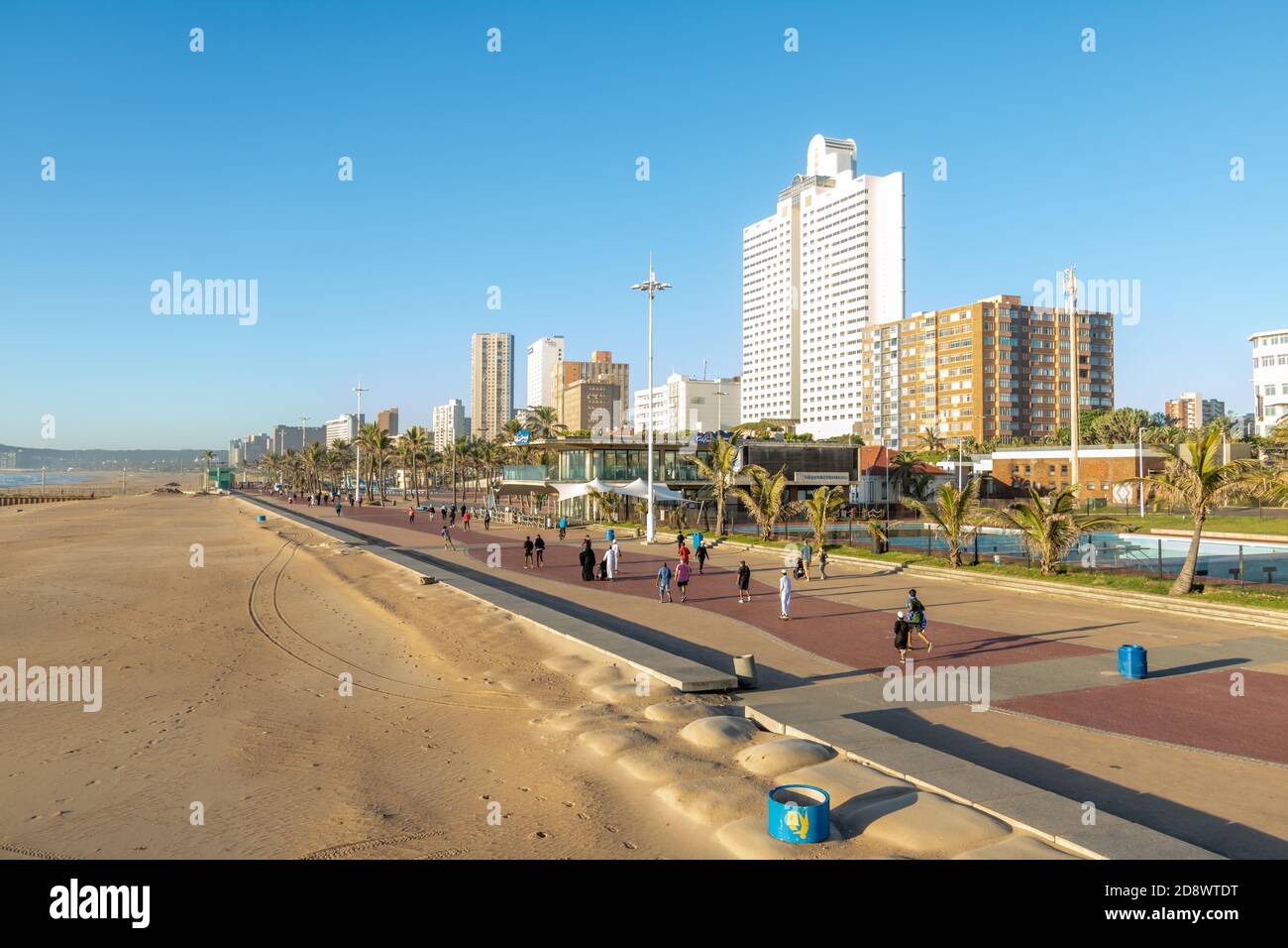 DURBAN, SOUTH AFRICA - MAY 03 2020 General beachfront views of Durban ...