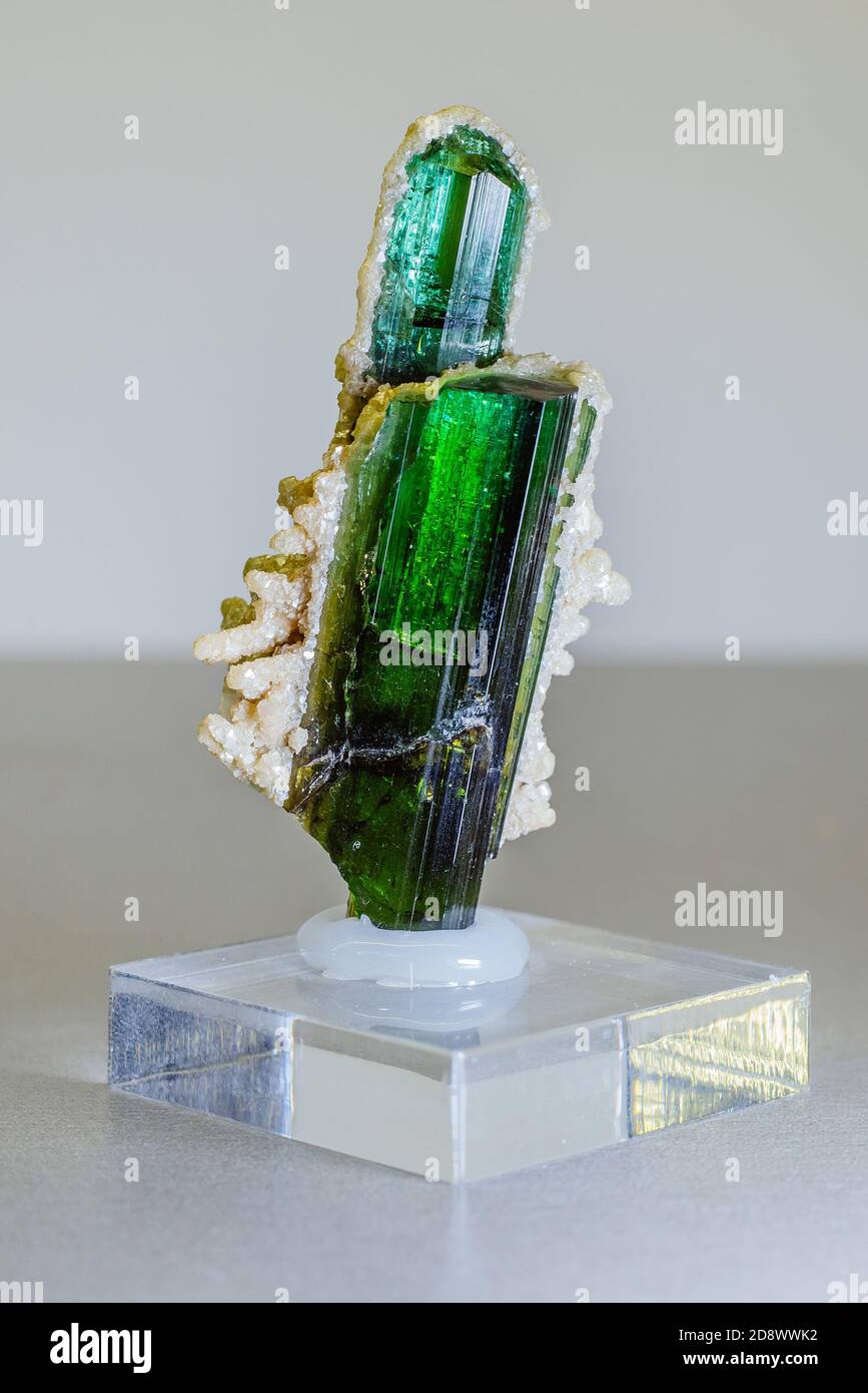 Raw emerald and gemstone rough rock crystal Copy, empty space for text ...