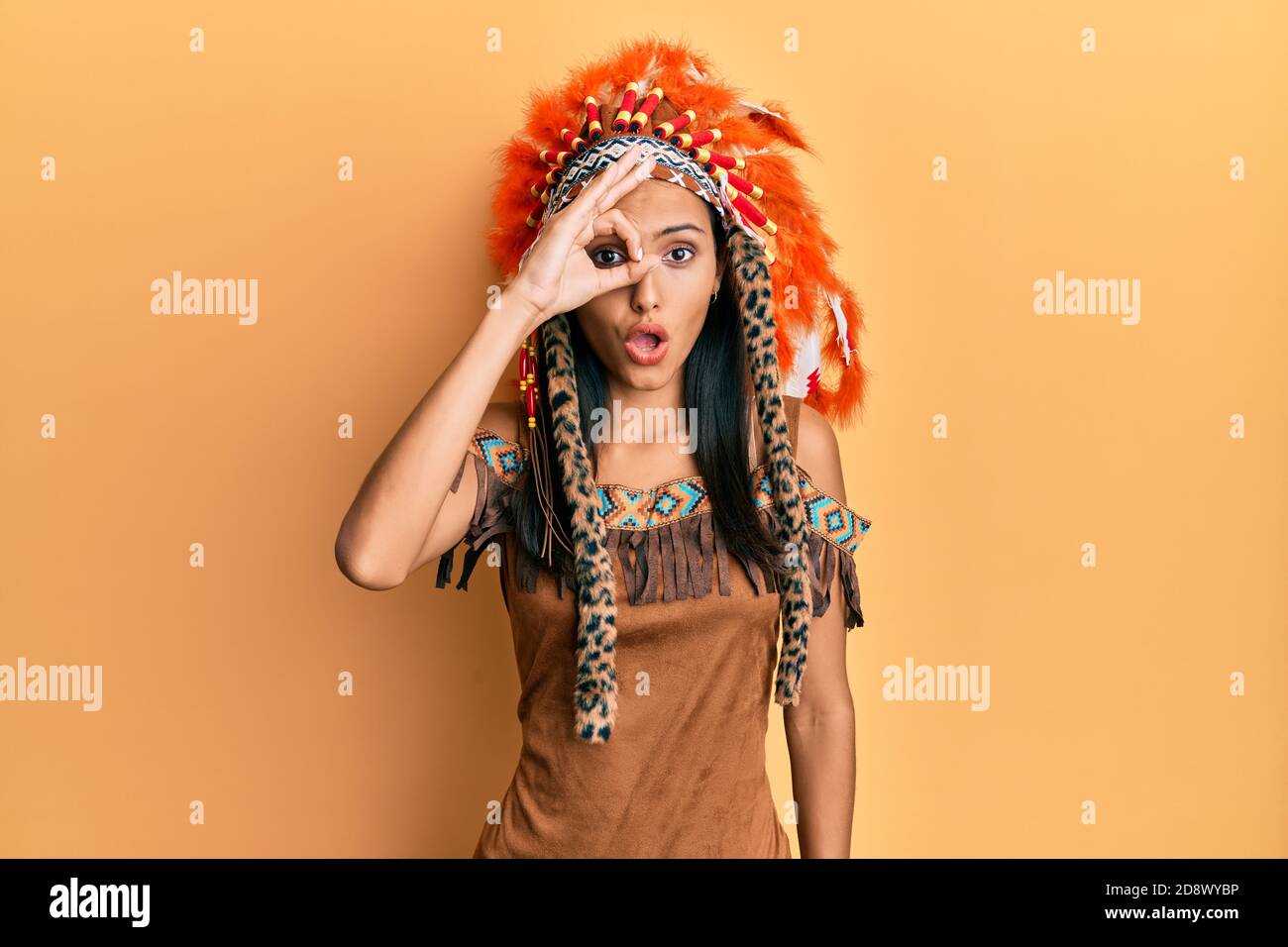 Surprised native american indian girl hi-res stock photography and ...