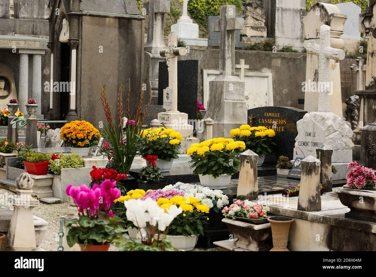 Nice, France. November 1, 2020: Nice, France. 1 November 2020. People ...