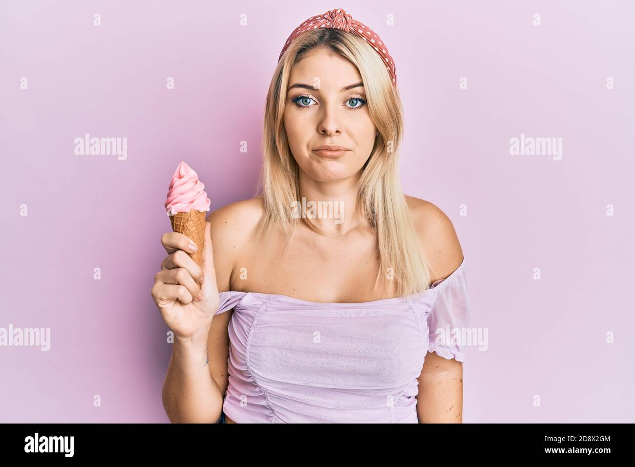Woman ice cream cone sad hi-res stock photography and images - Alamy