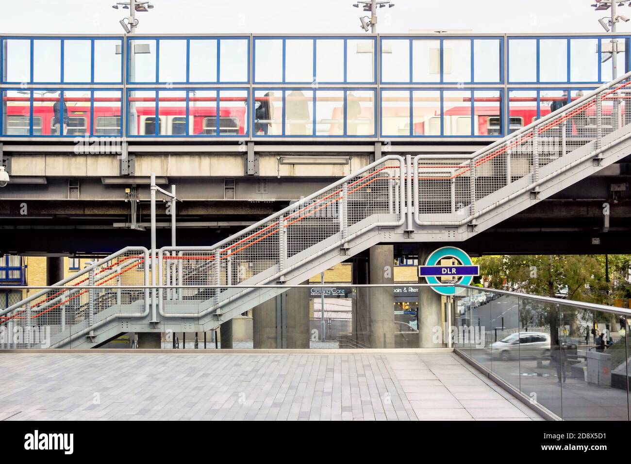 DLR train crossharbour station in canary wharf London Stock Photo - Alamy