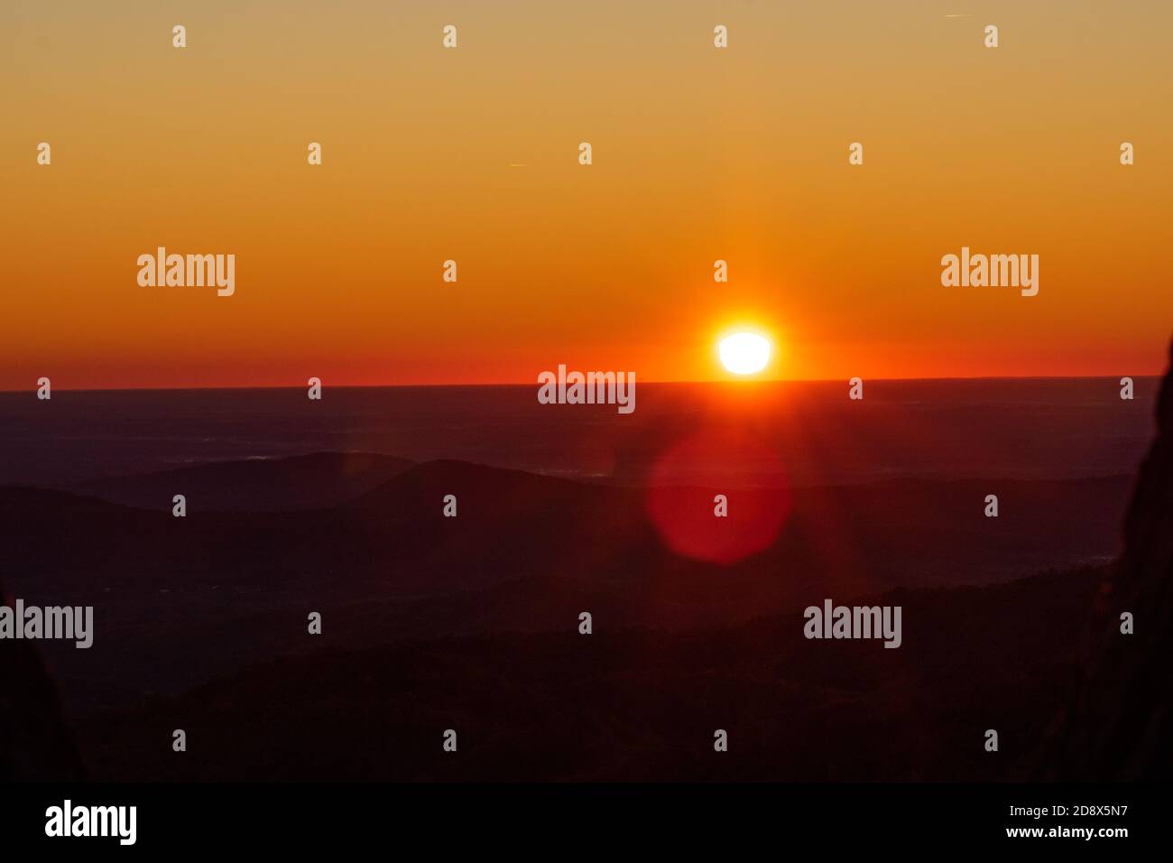 Scenic morning view in Virginia from Skyline Drive during fall Stock ...