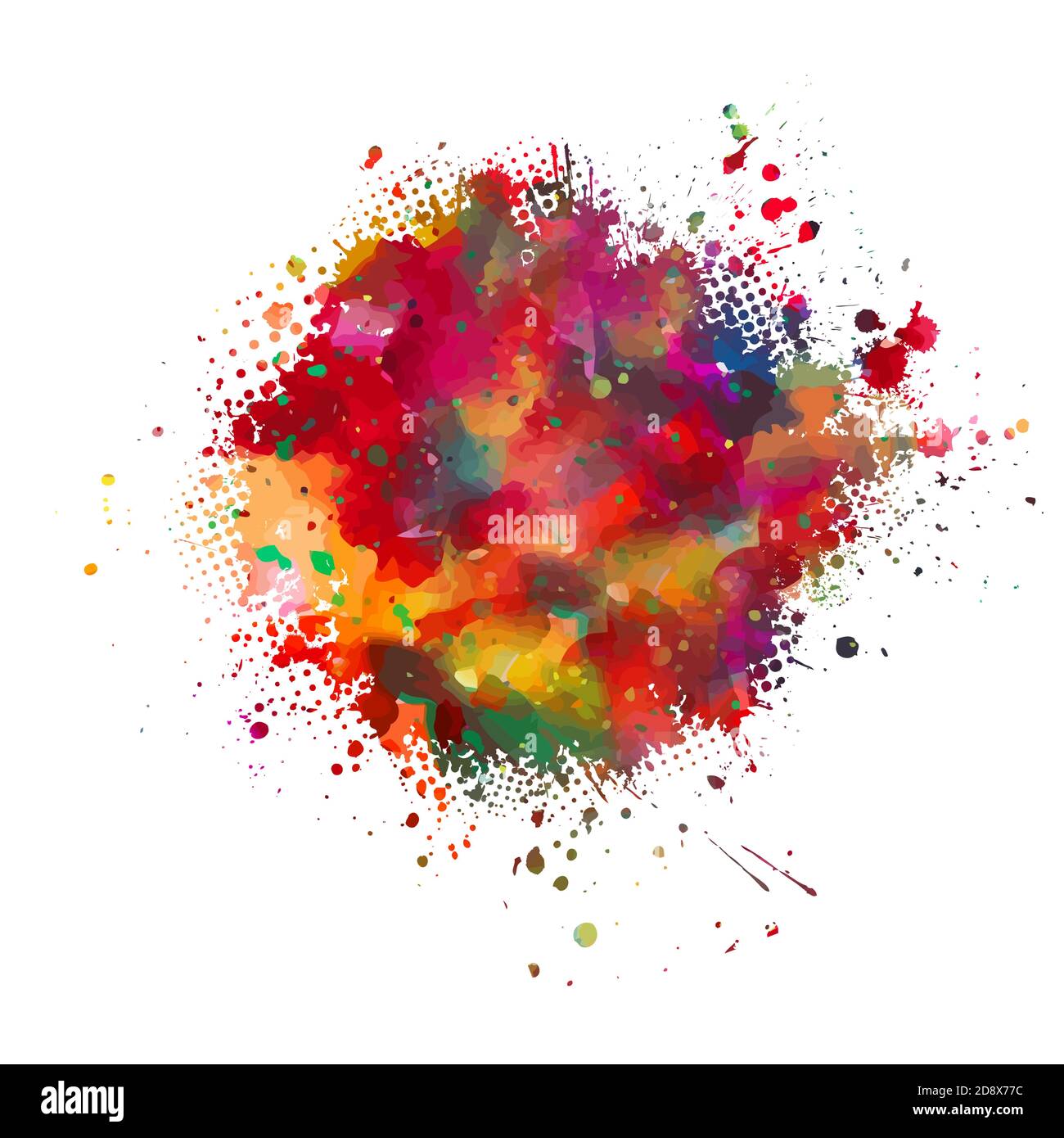 Multi color blots background. Grunge texture stroke line. Art ink dirty ...