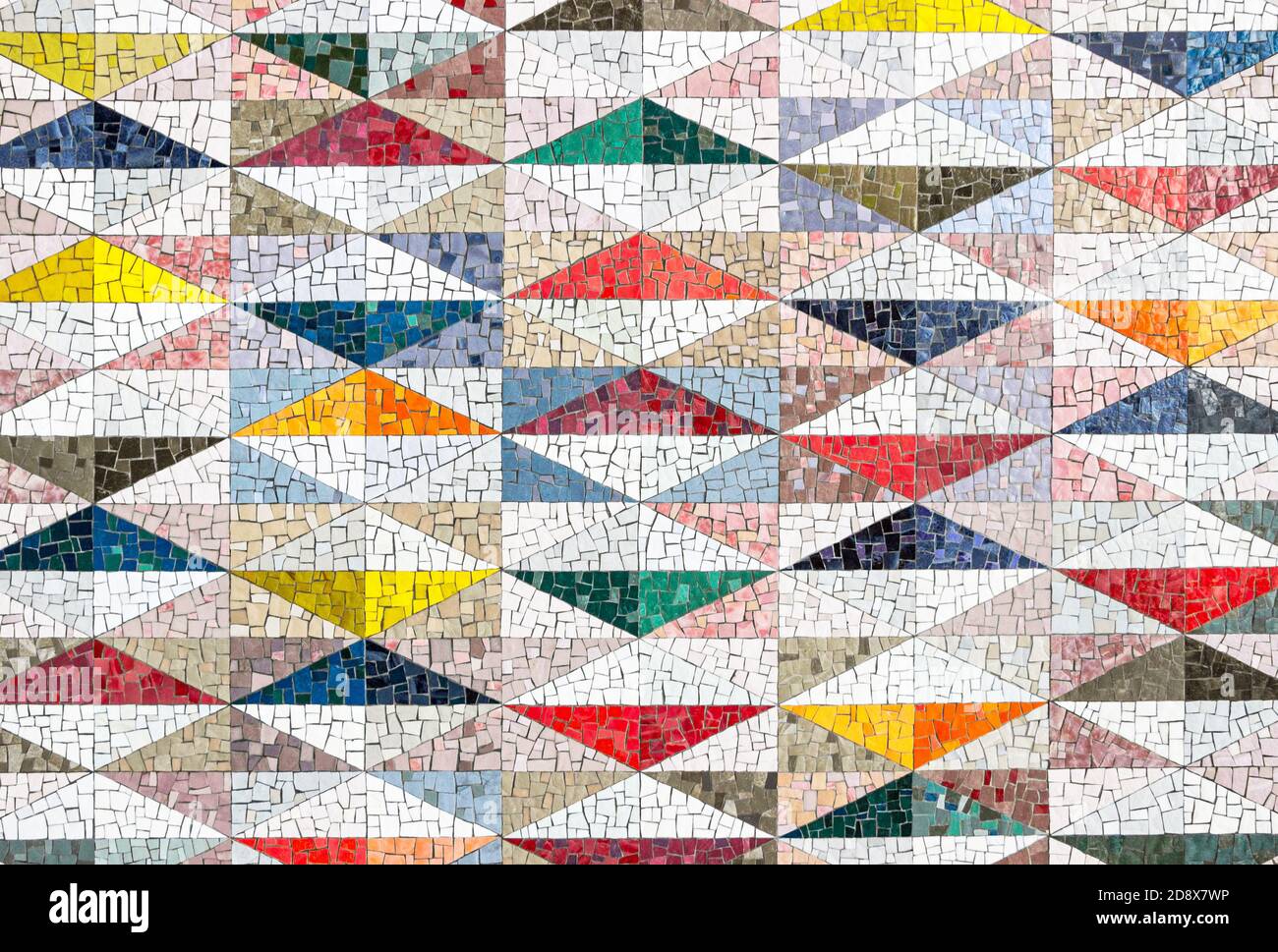 colorful diamond shape mosaic wall art Stock Photo - Alamy