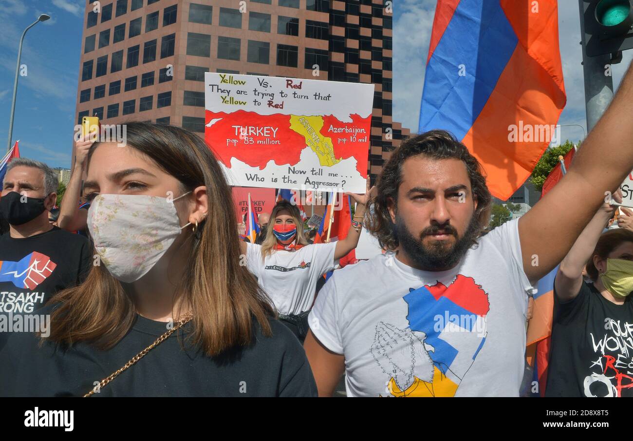 Several hundred demonstrators rally outside the Azerbaijani Consulate ...