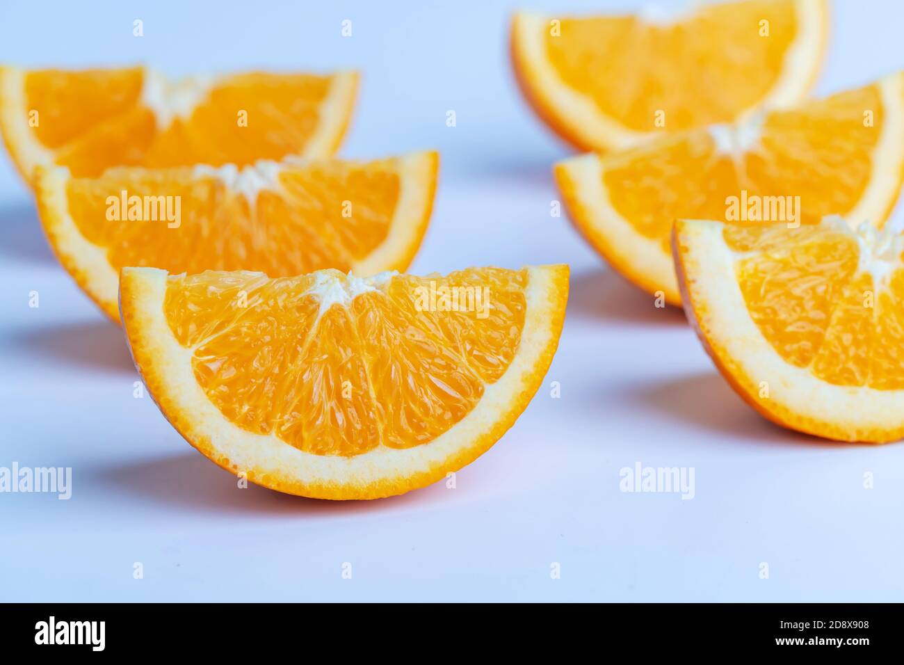 Oranges slice on the white background Stock Photo - Alamy