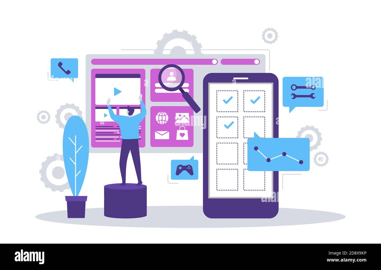 Development of the mail Cut Out Stock Images & Pictures - Alamy