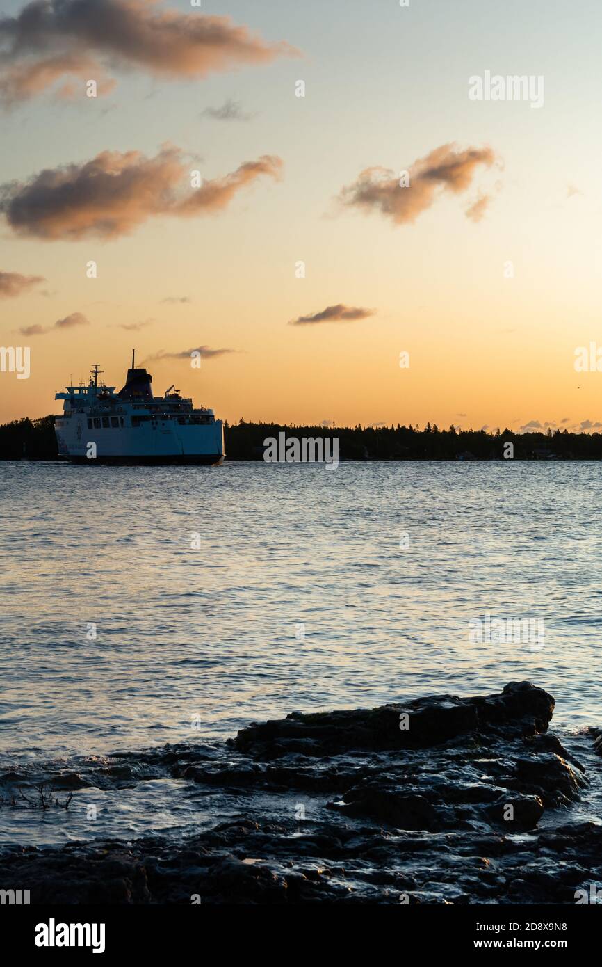Big Cruise boat by Georgian Bay Lake Huron Stock Photo - Alamy