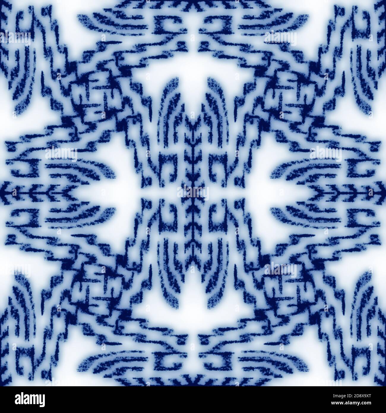 Seamless classic blue and white ceramic design Stock Photo - Alamy