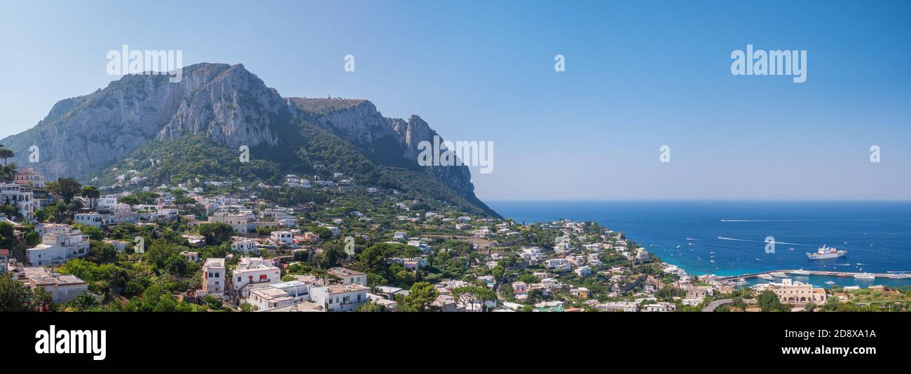 Panoramic view of Capri island Stock Photo - Alamy