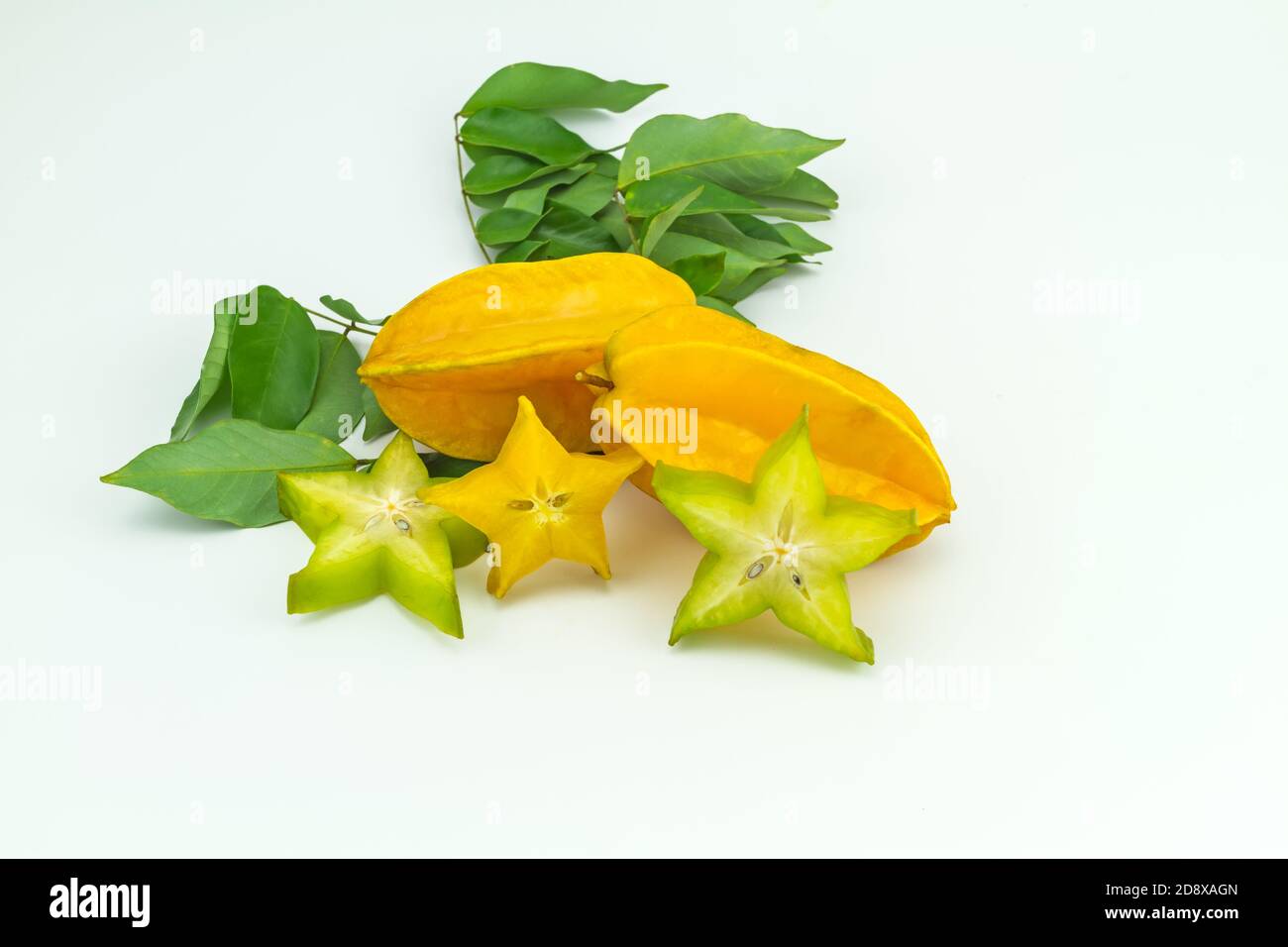 Close up ripe star apple isolated on white background Stock Photo - Alamy