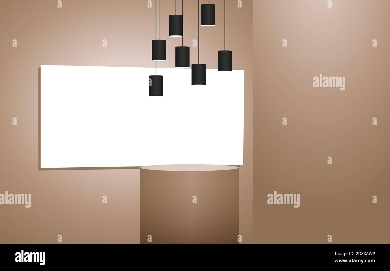 showcase with spotlight in the gallery Stock Vector Image & Art - Alamy