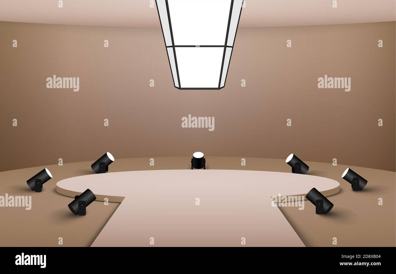 showcase with spotlight in the gallery Stock Vector Image & Art - Alamy