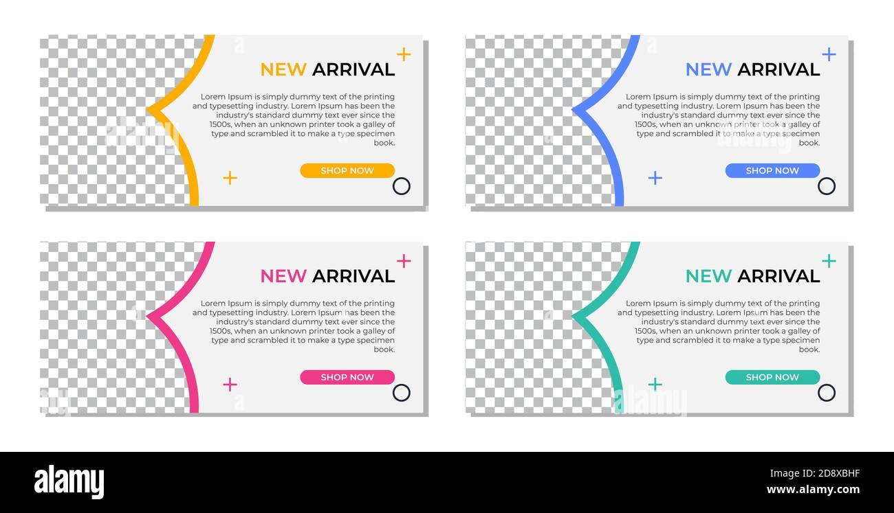 abstract modern geometric banner template design Stock Vector Image ...