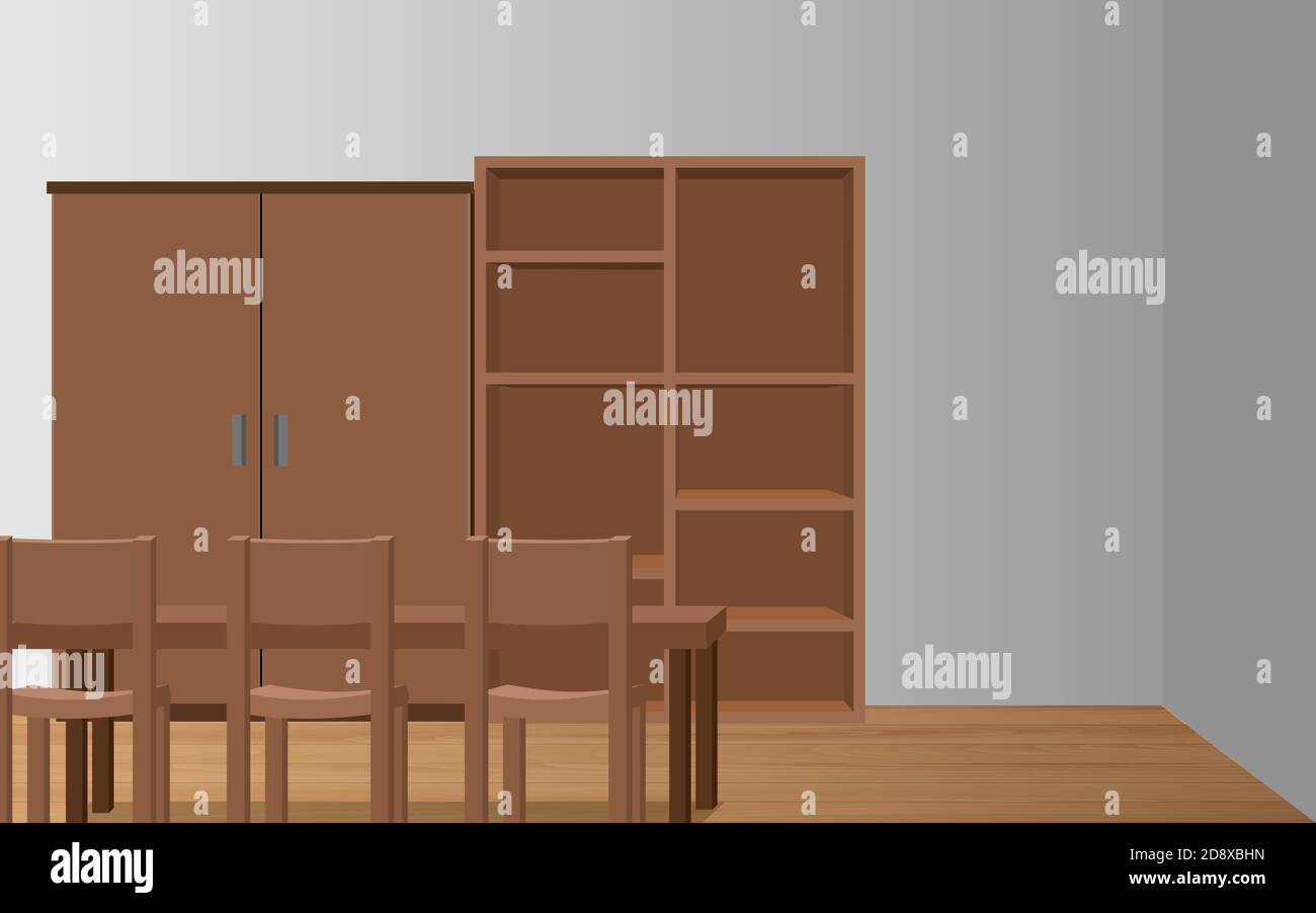 Empty table in open Stock Vector Images - Alamy