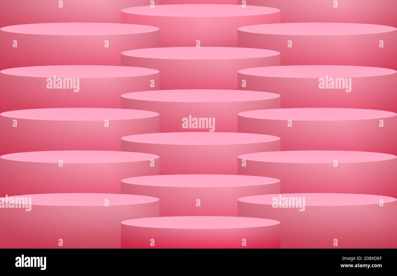 pink podium in the studio room Stock Vector Image & Art - Alamy
