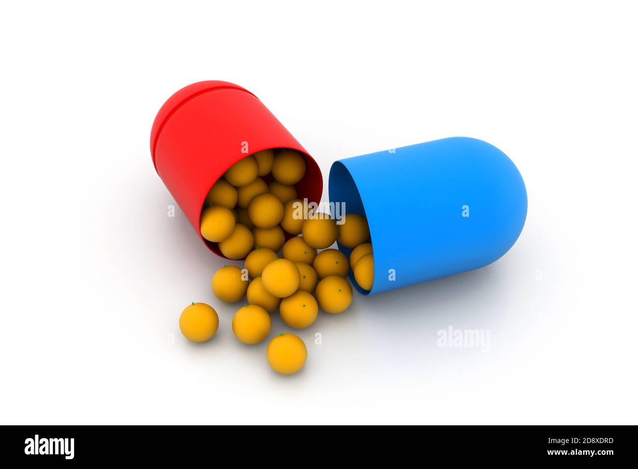 Open medical capsule with fruit Stock Photo - Alamy