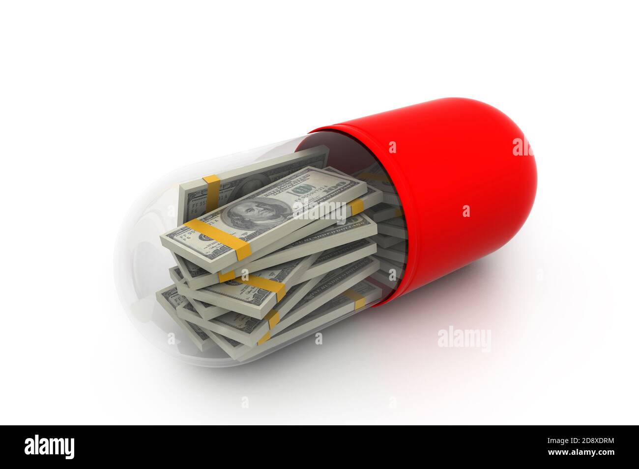 Money inside a capsule Stock Photo - Alamy