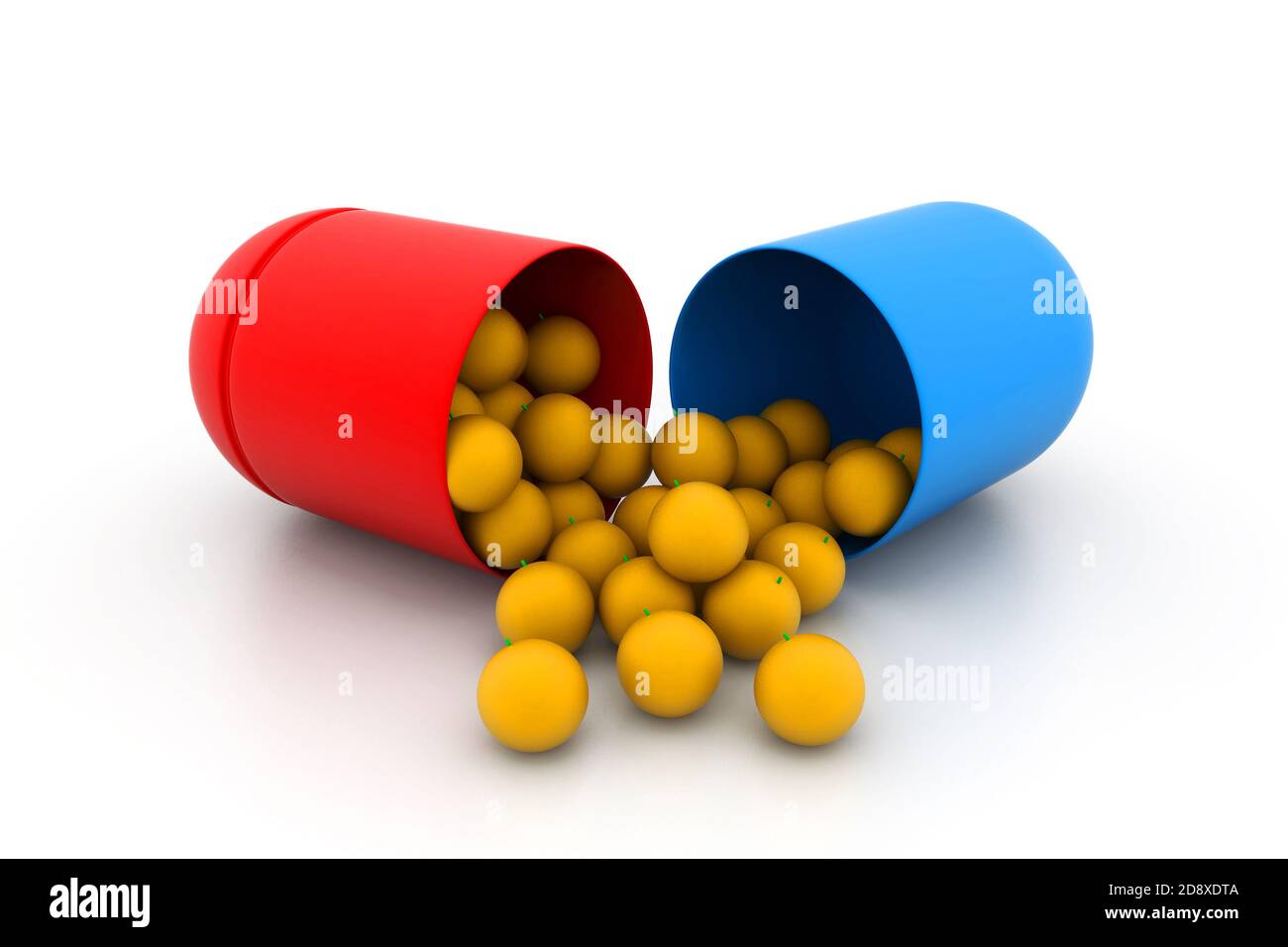 Open medical capsule with fruit Stock Photo - Alamy
