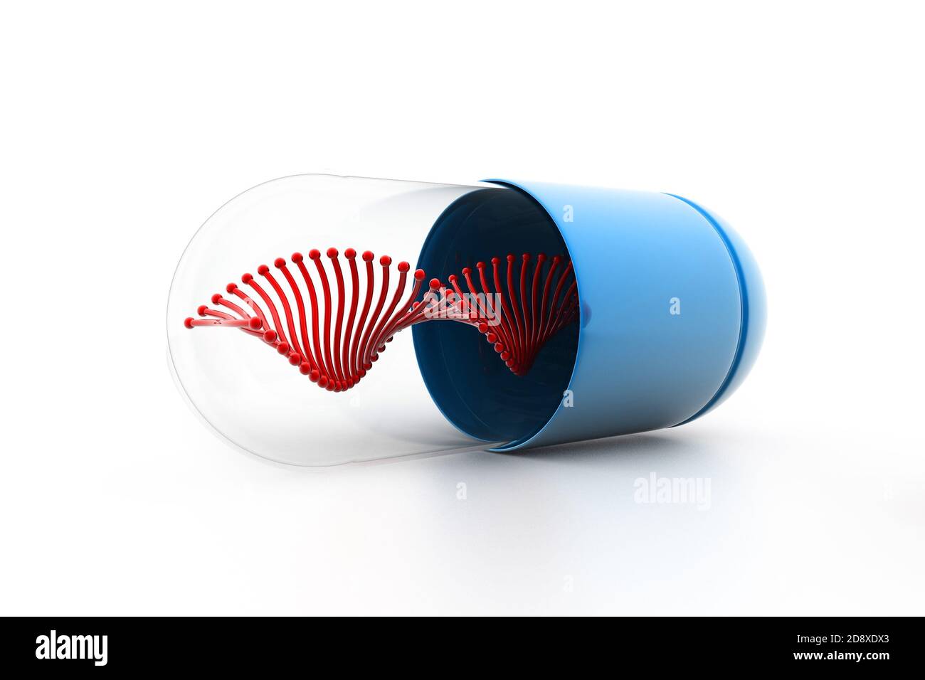 3d illustration of Dna inside the capsule Stock Photo - Alamy