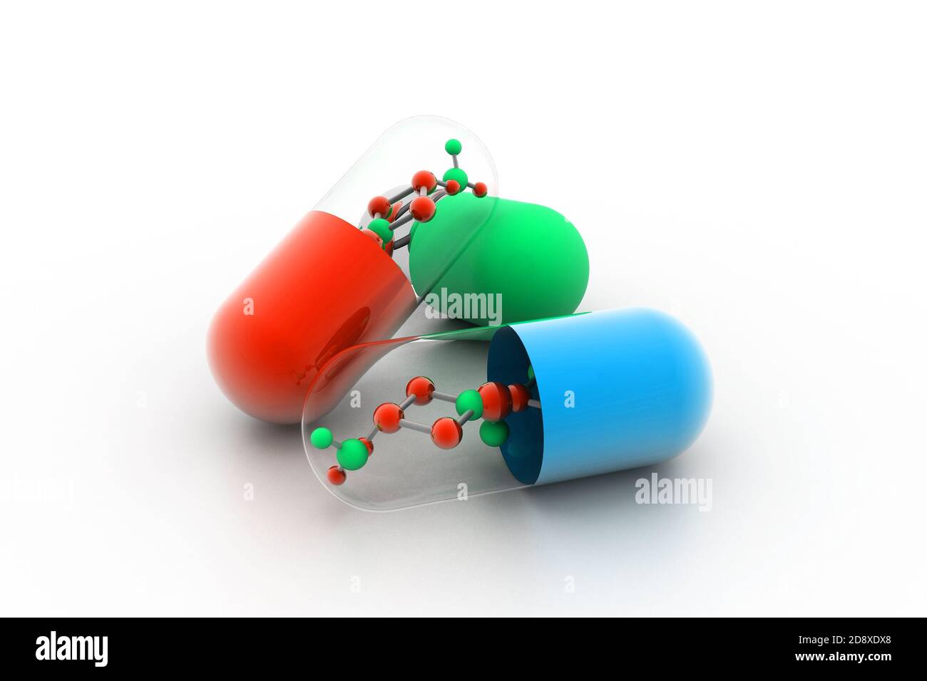 Molecules inside the capsule Stock Photo - Alamy