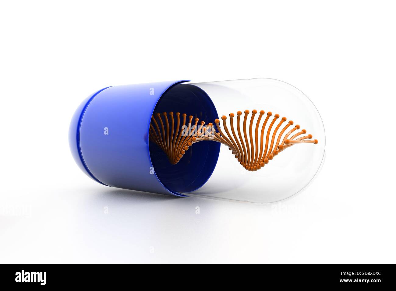 3d illustration of Dna inside the capsule Stock Photo - Alamy