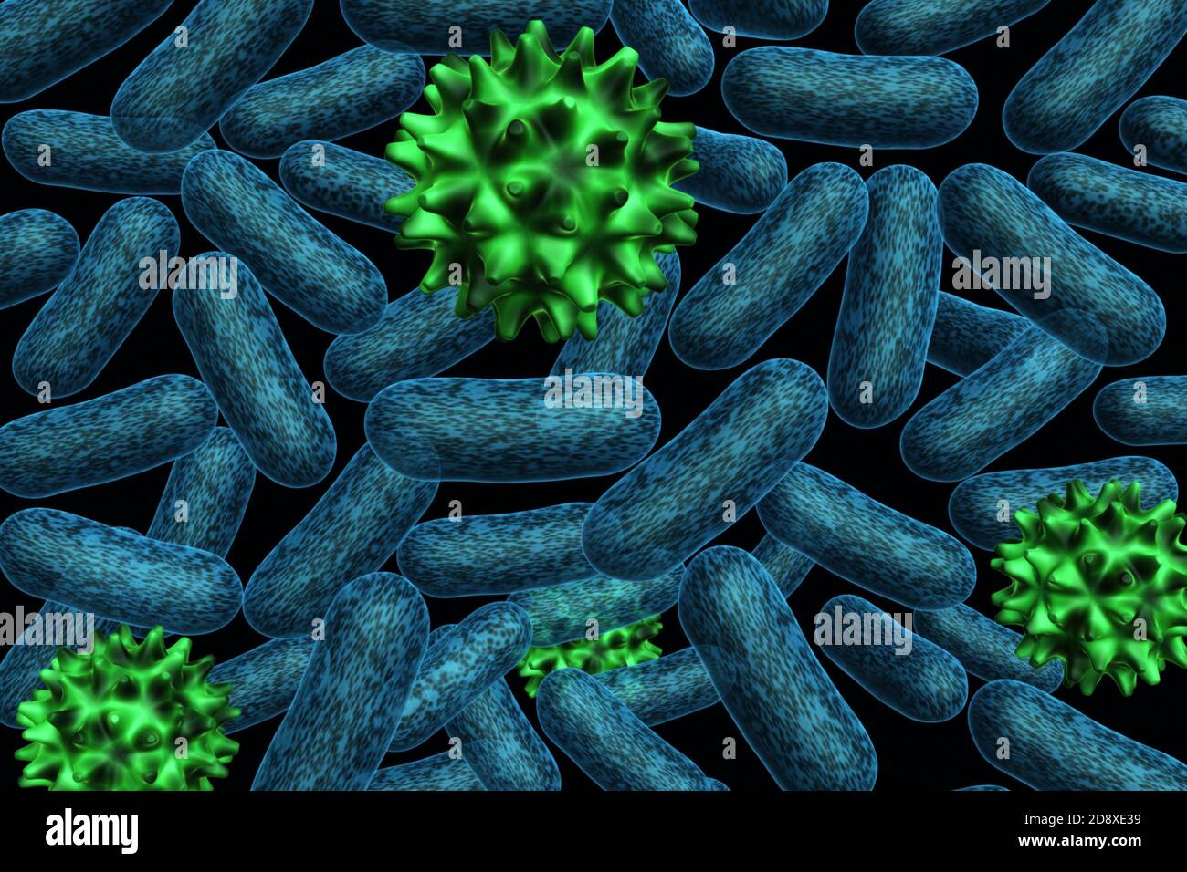 Realistic rendering of bacteria Stock Photo - Alamy