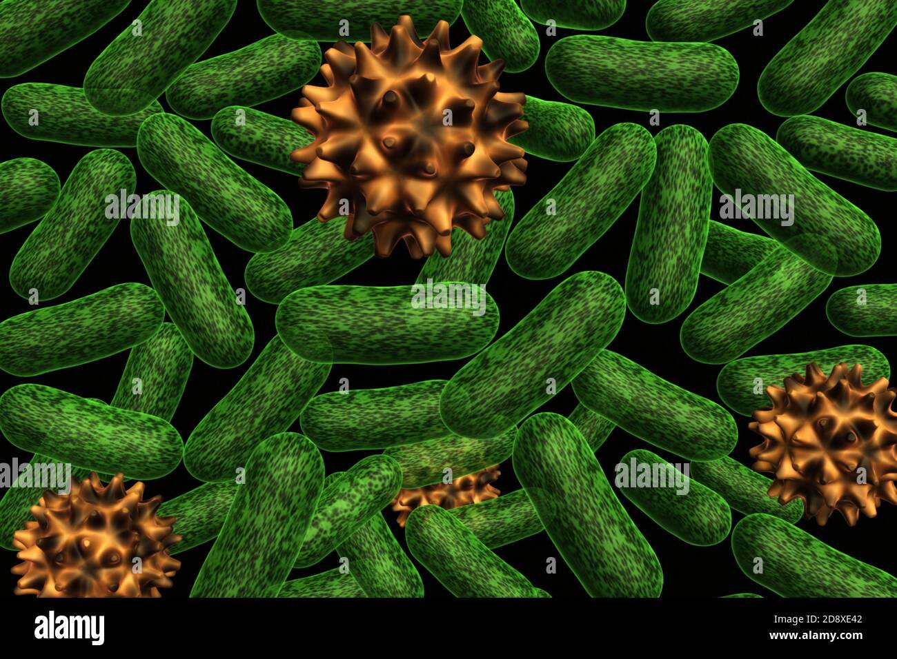 Realistic rendering of bacteria Stock Photo - Alamy