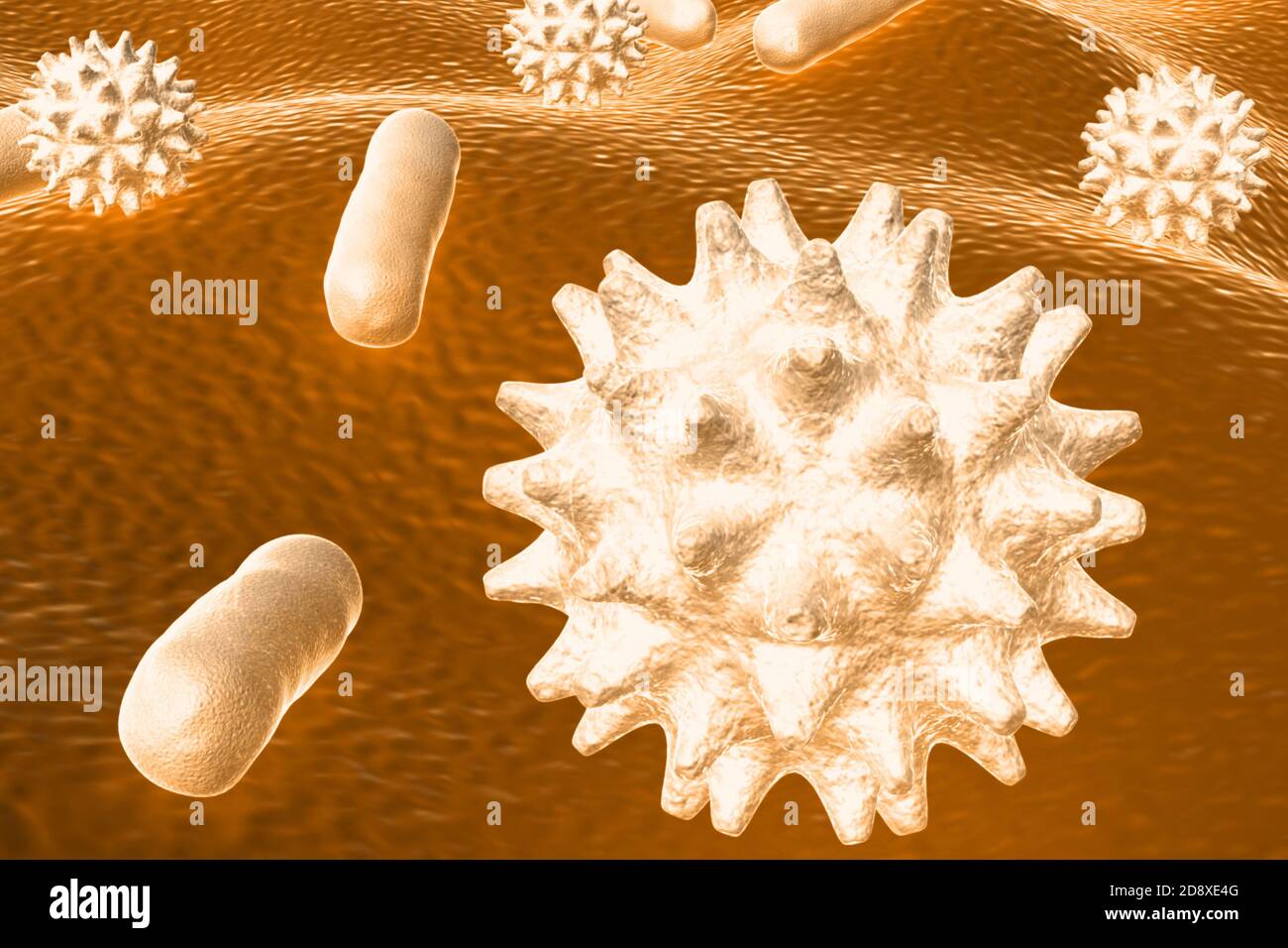 Realistic rendering of bacteria Stock Photo - Alamy