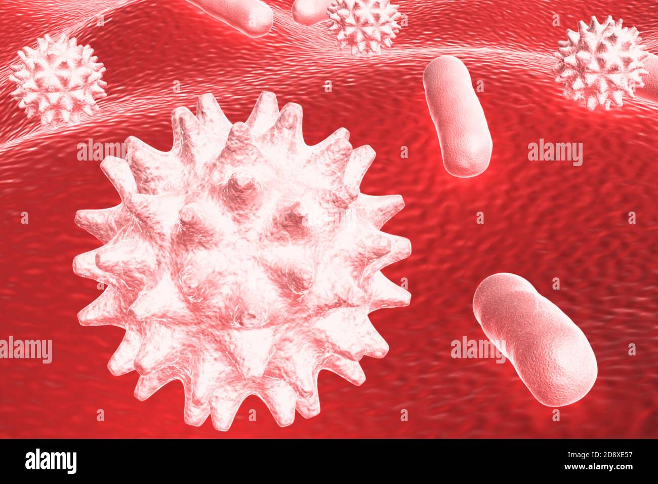 Realistic rendering of bacteria Stock Photo - Alamy