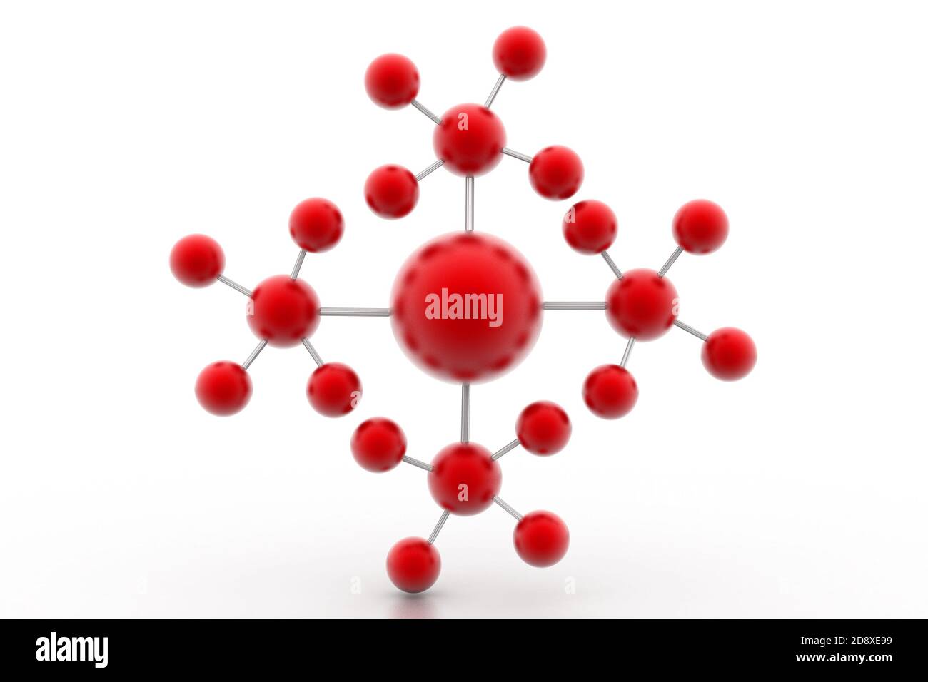 3d Model of a molecule from color spheres and rod Stock Photo - Alamy