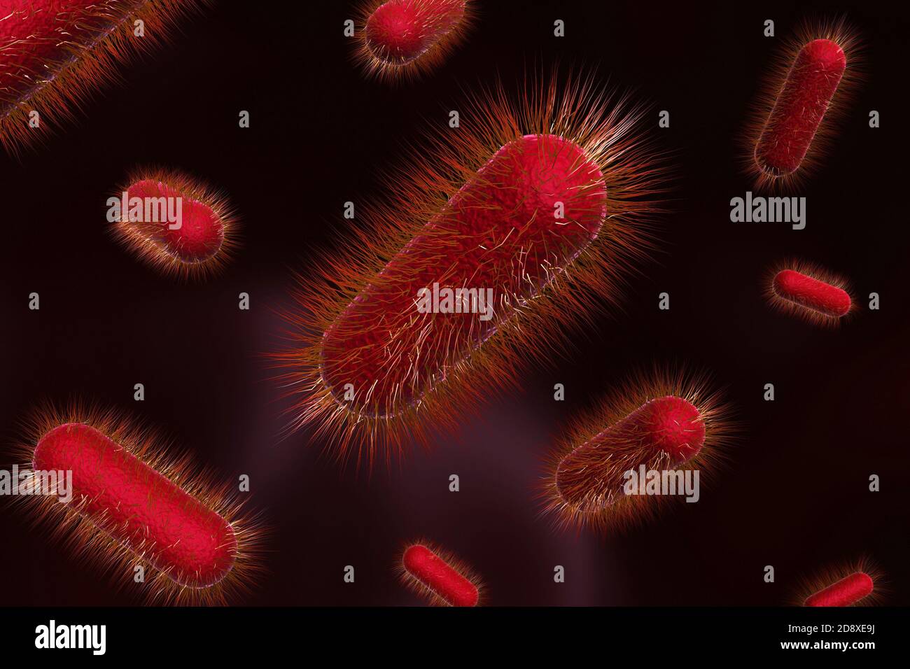 3d rendering of bacteria Stock Photo - Alamy