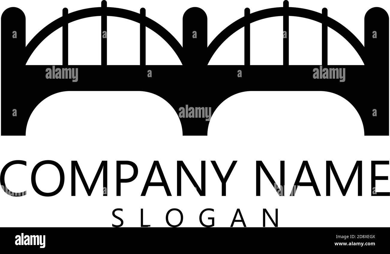 Abstract road bridge icon vector Black and White Stock Photos & Images ...