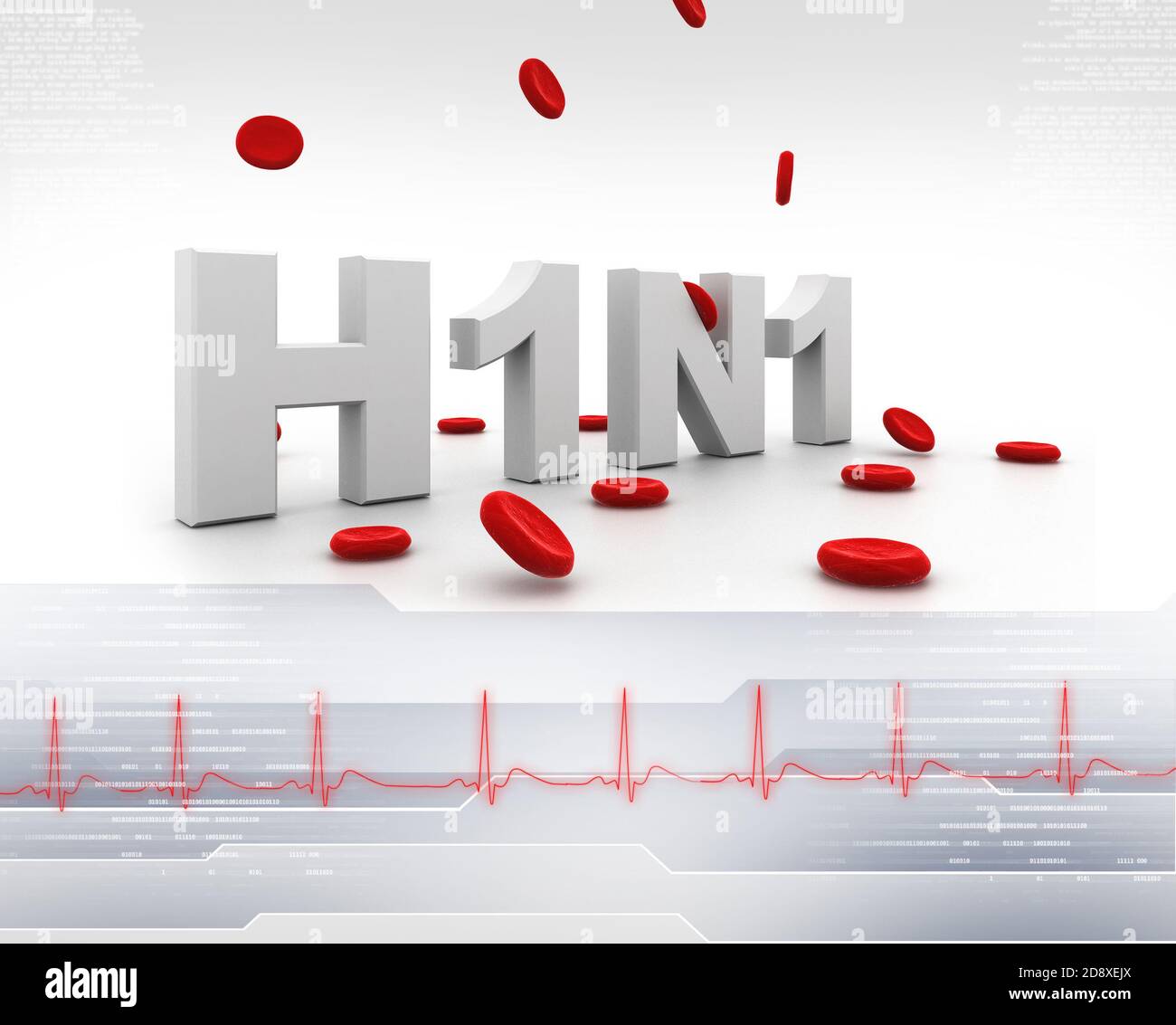 Hini symbol with blood cell in medical background Stock Photo - Alamy