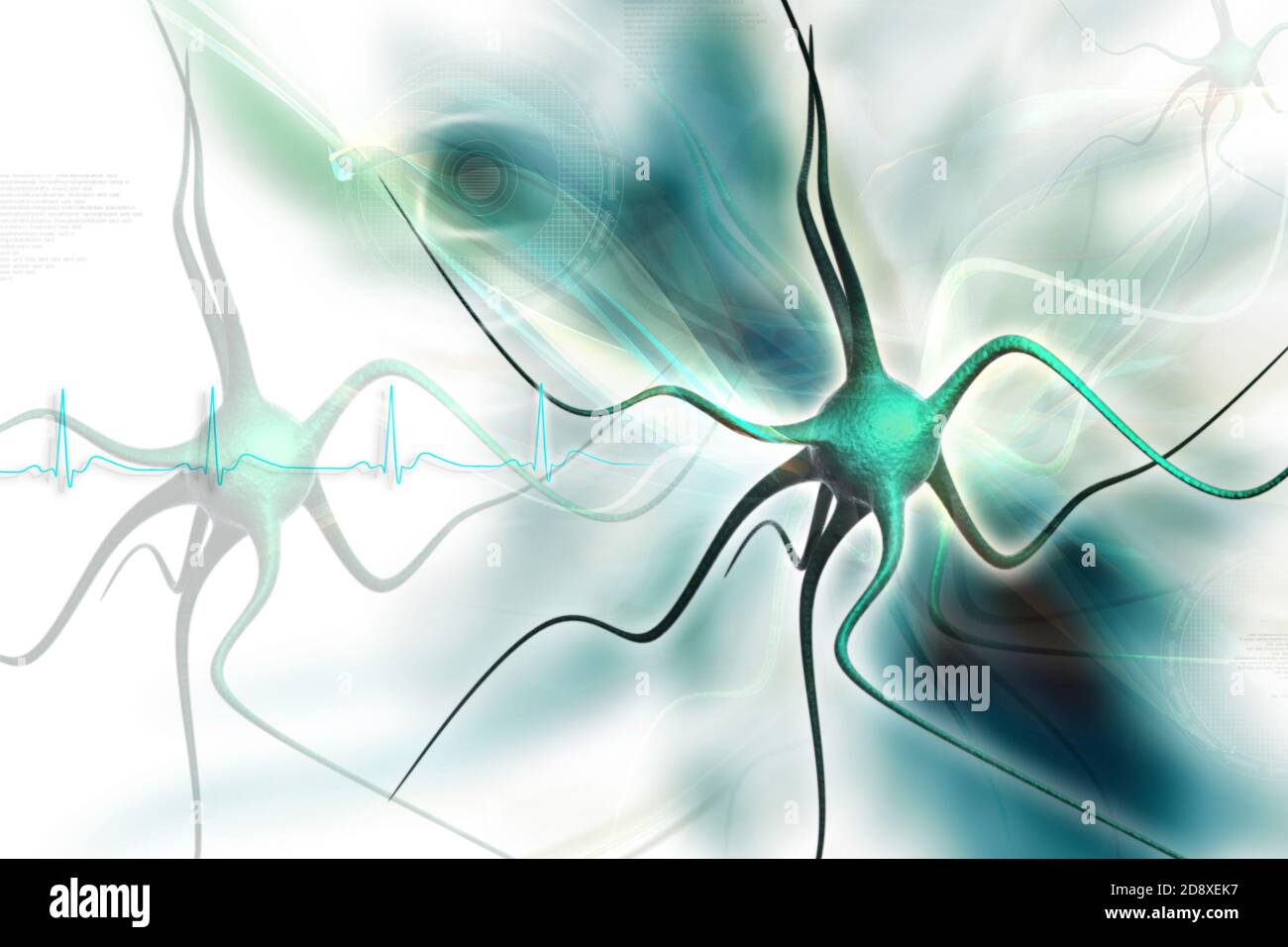 Neurons in digital design Stock Photo - Alamy