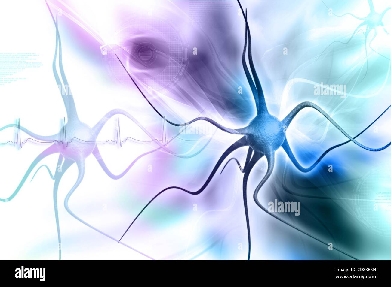 Neurons in digital design Stock Photo - Alamy