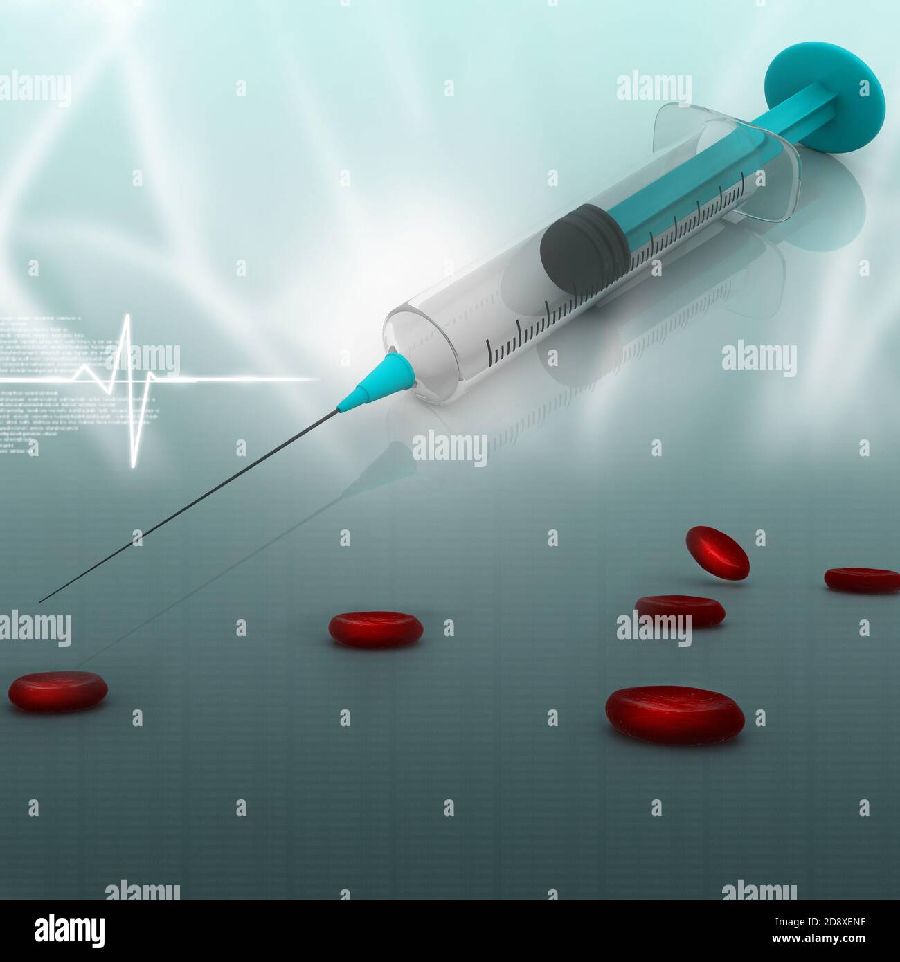 Digital illustration of a medical syringe Stock Photo - Alamy