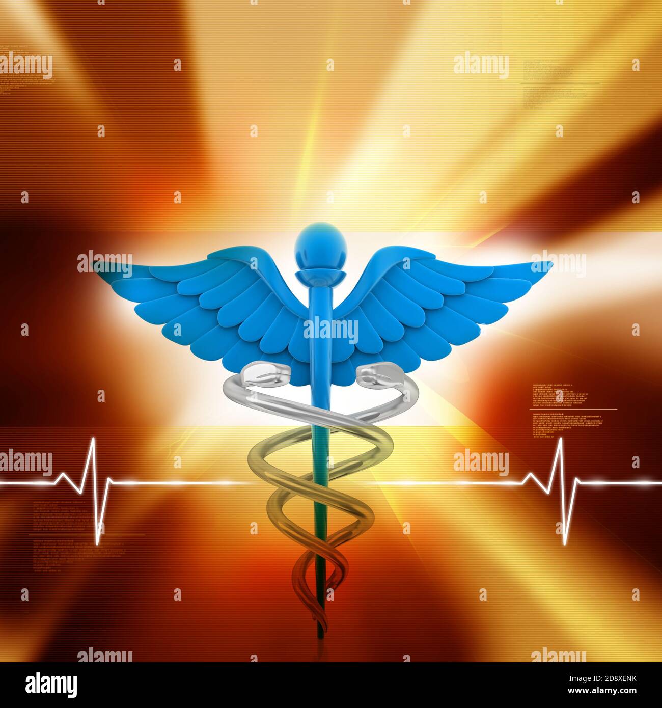 digital illustration of medical symbol in abstract background Stock ...